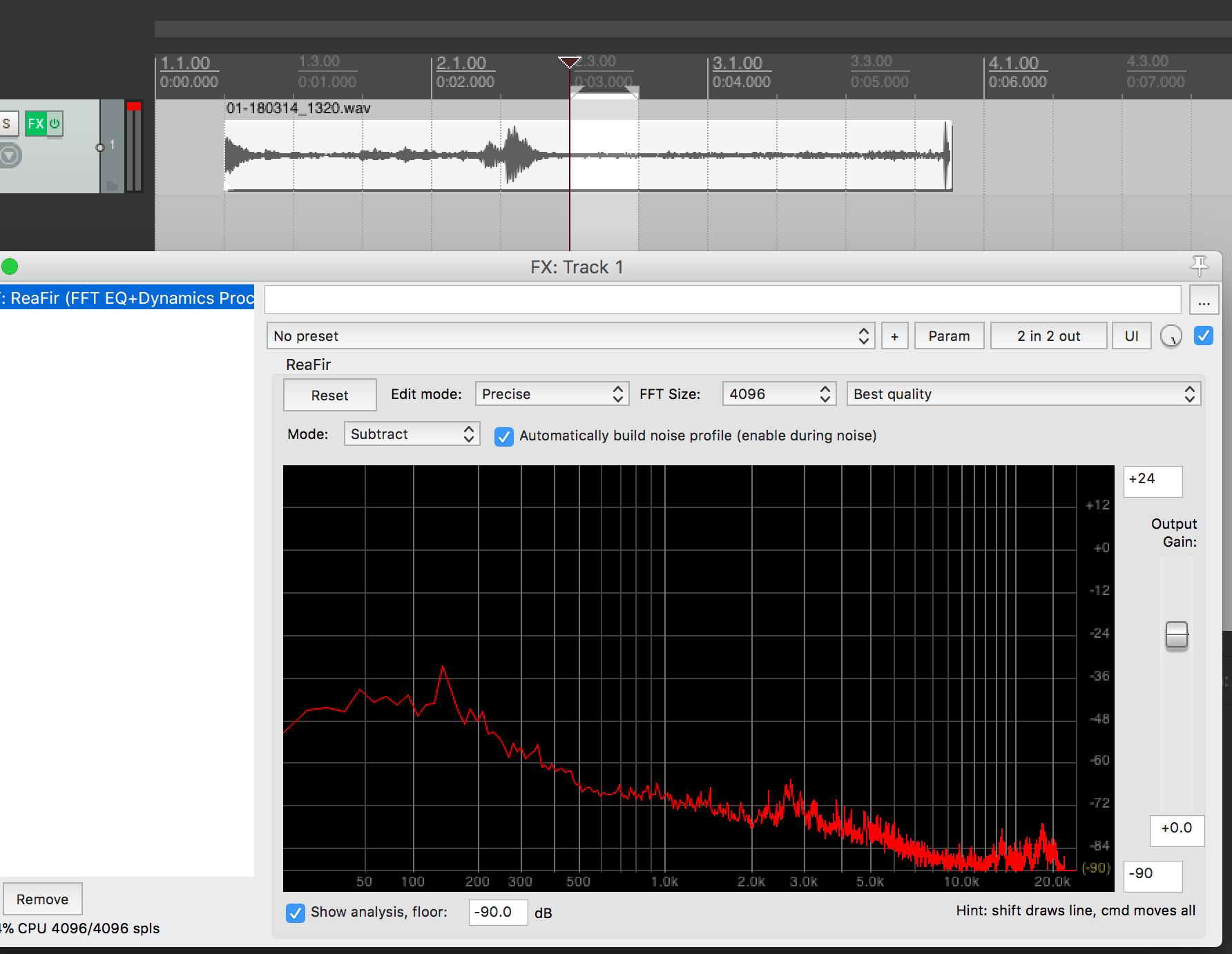 Denoise in Reaper – Stoyan's music blog